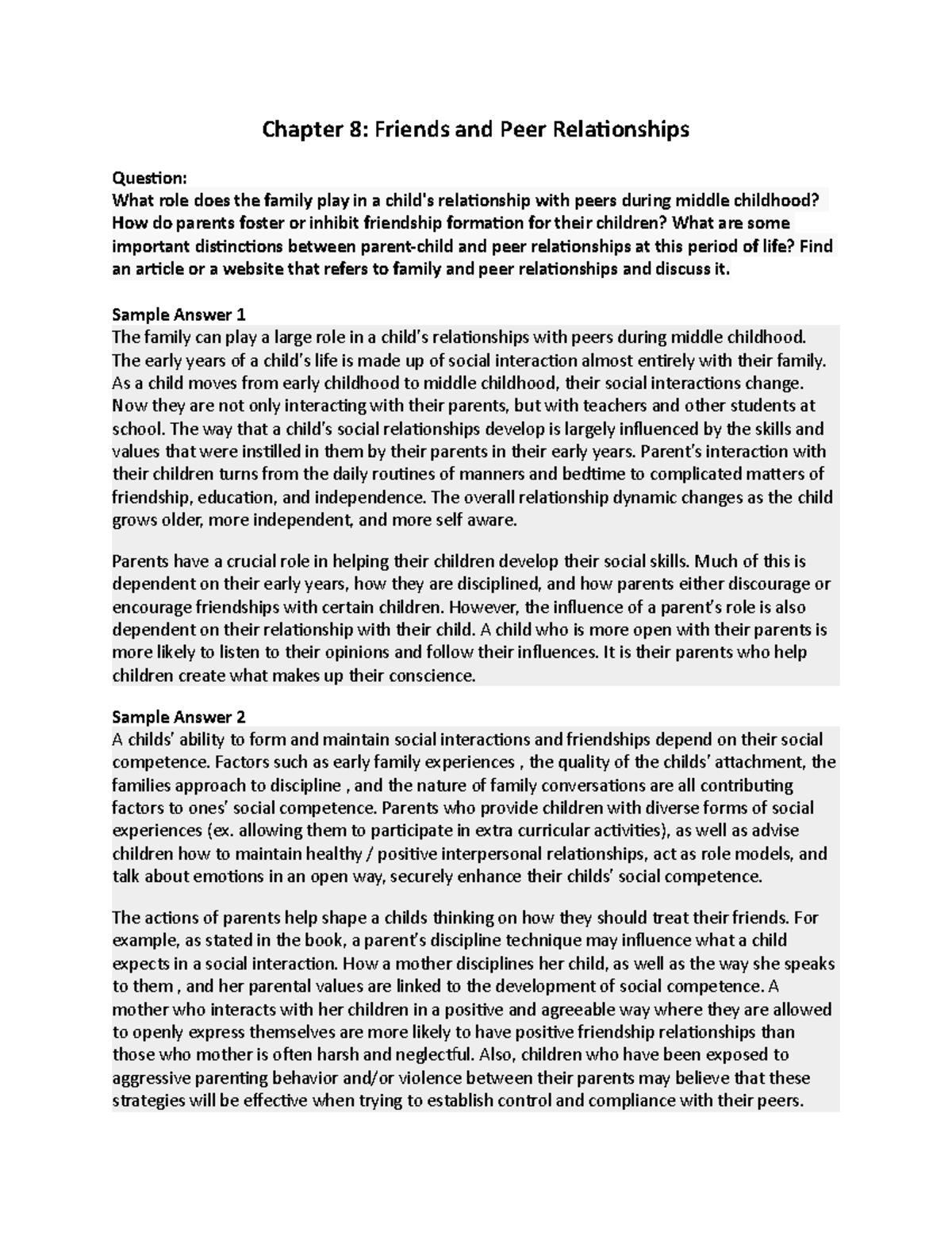 Chapter 8 - The Role of Family in Peer Relationships During Middle ...