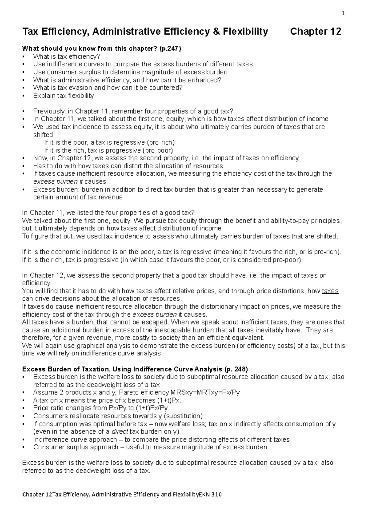 Chapter 12 Tax Efficiency, Administrative Efficiency and Flexibility ...