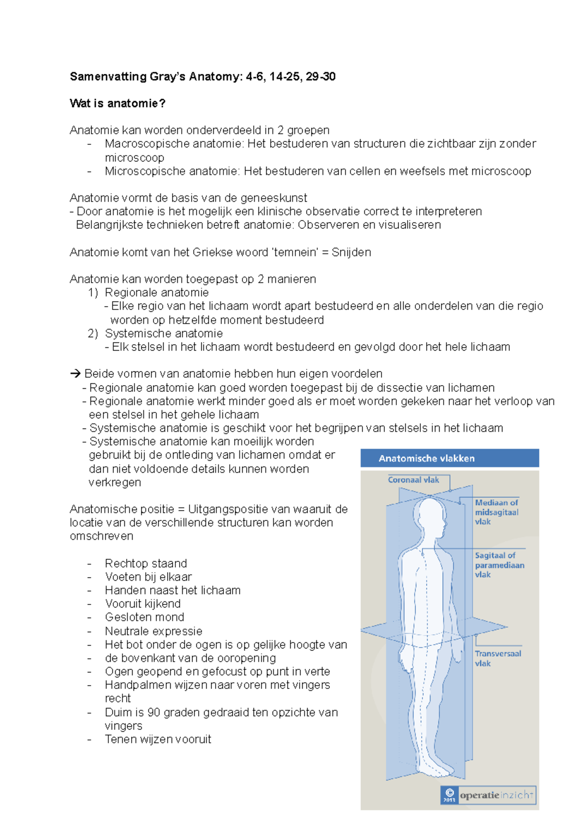 Samenvatting Gray's Basic Anatomy - Blok 1 Anatomie Concepten - Studeersnel