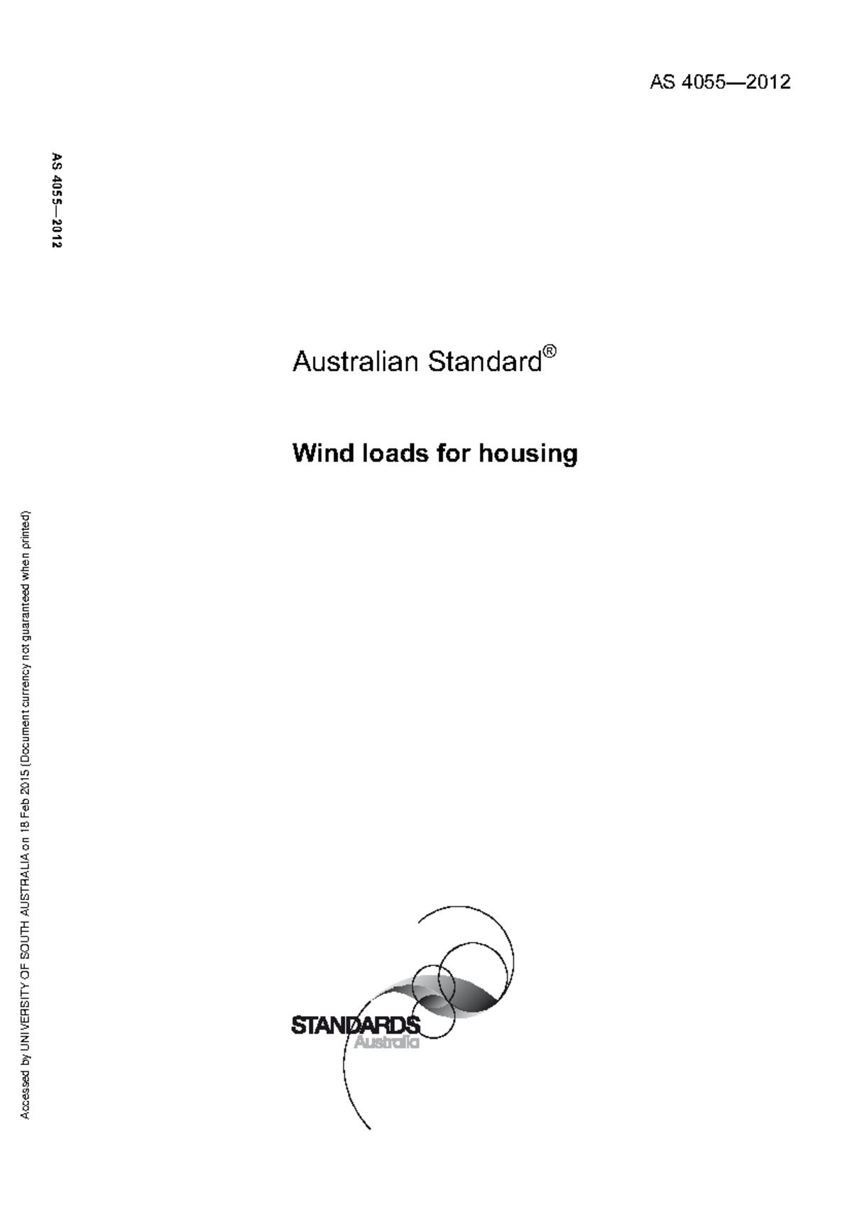 AS 4055:2012 Wind Loads for Housing - Comprehensive Guidelines - Studocu