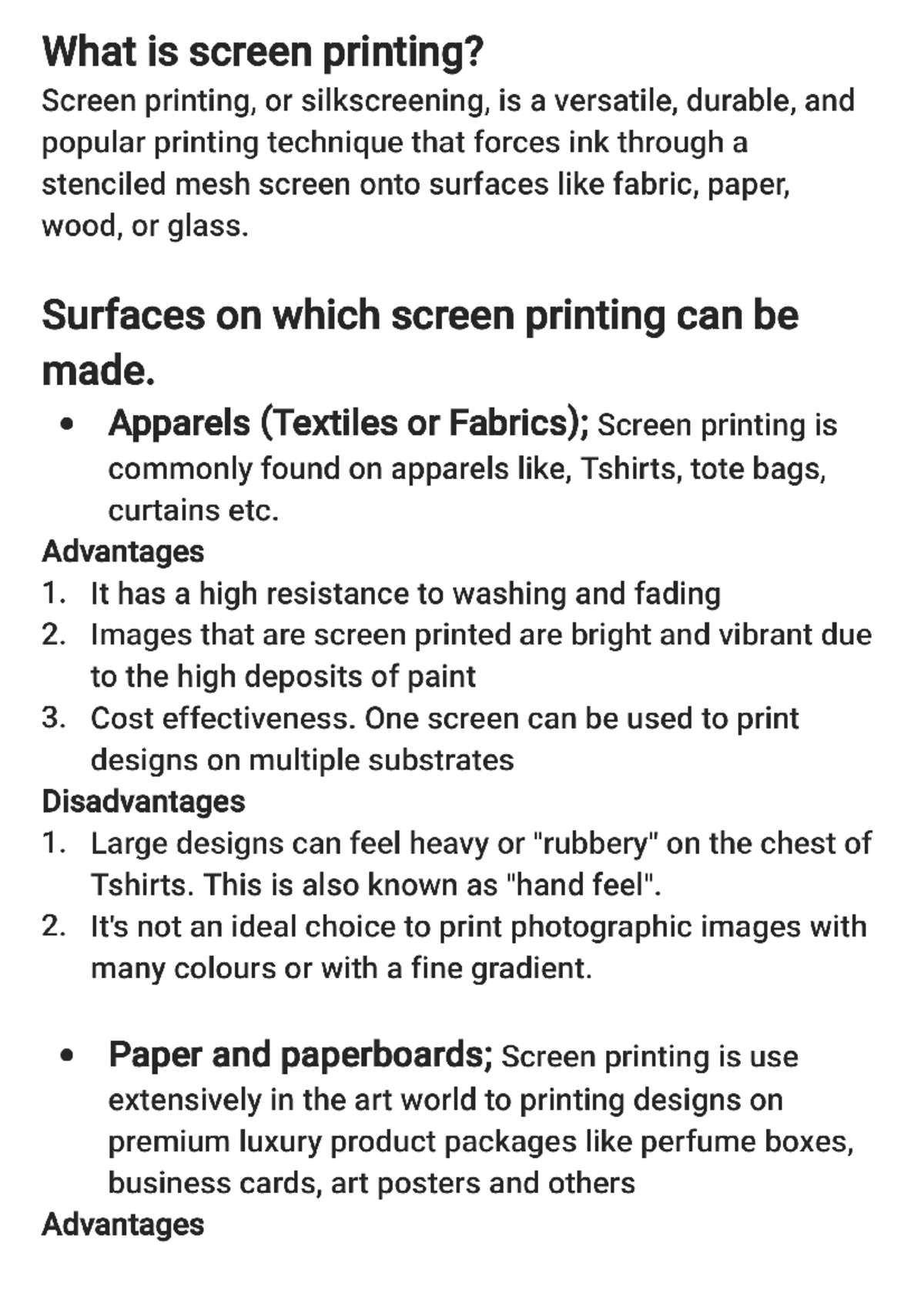 Notes on Screen Printing Techniques - 260204 141109 - Studocu