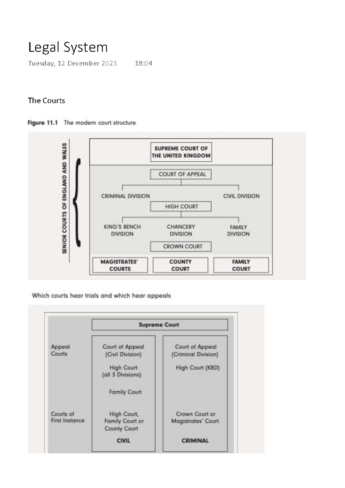 Legal system overview: Understanding the hierarchy of courts and ...