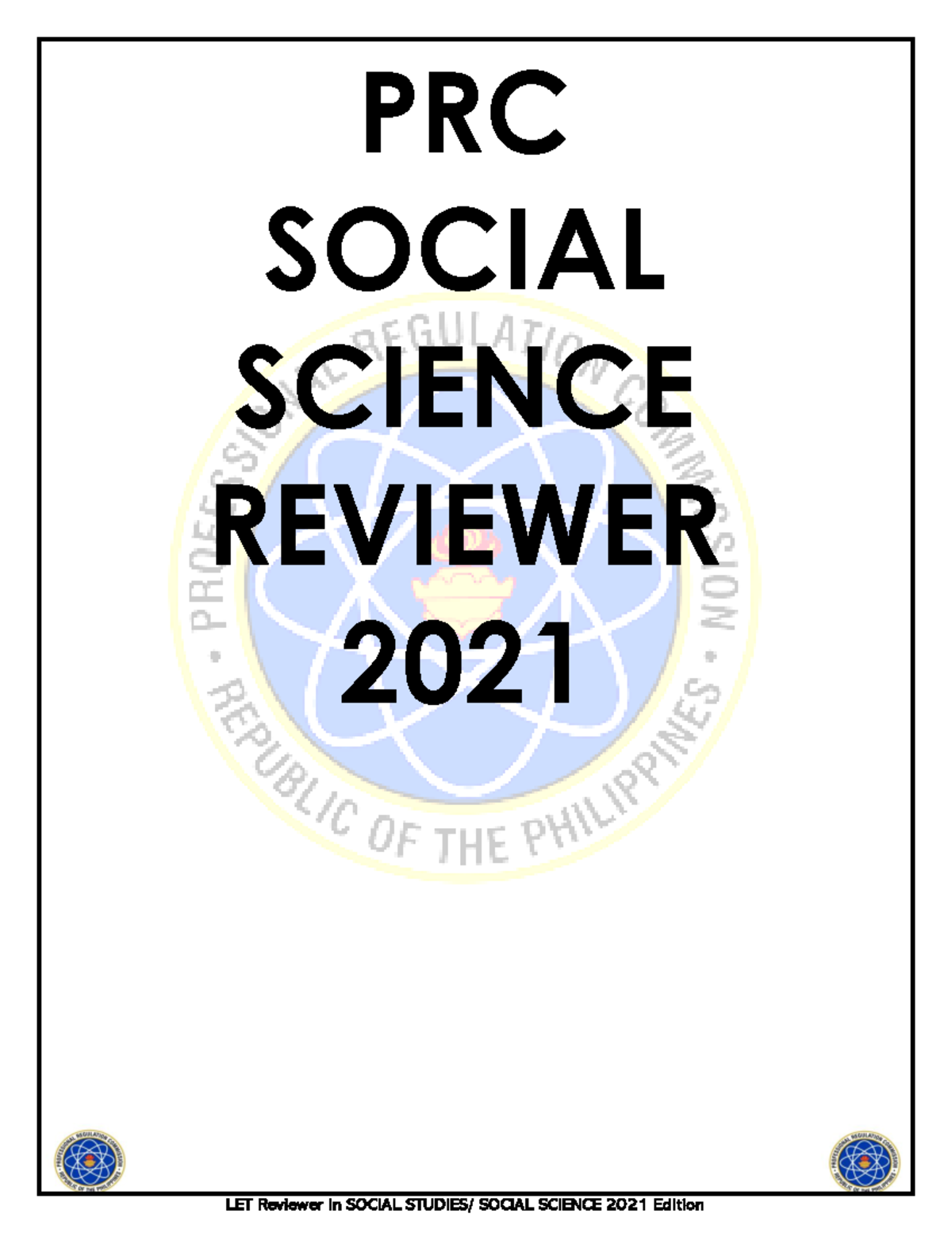 Comprehensive Social Science Reviewer for 2021 – Social1 Science - Studocu
