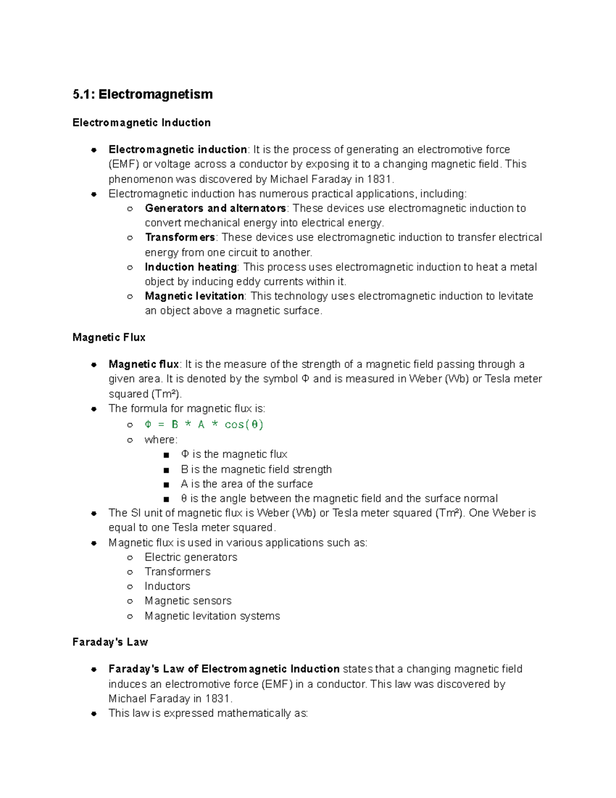 AP Physics C: Electricity & Magnetism - Electromagnetism Unit 5 Notes ...