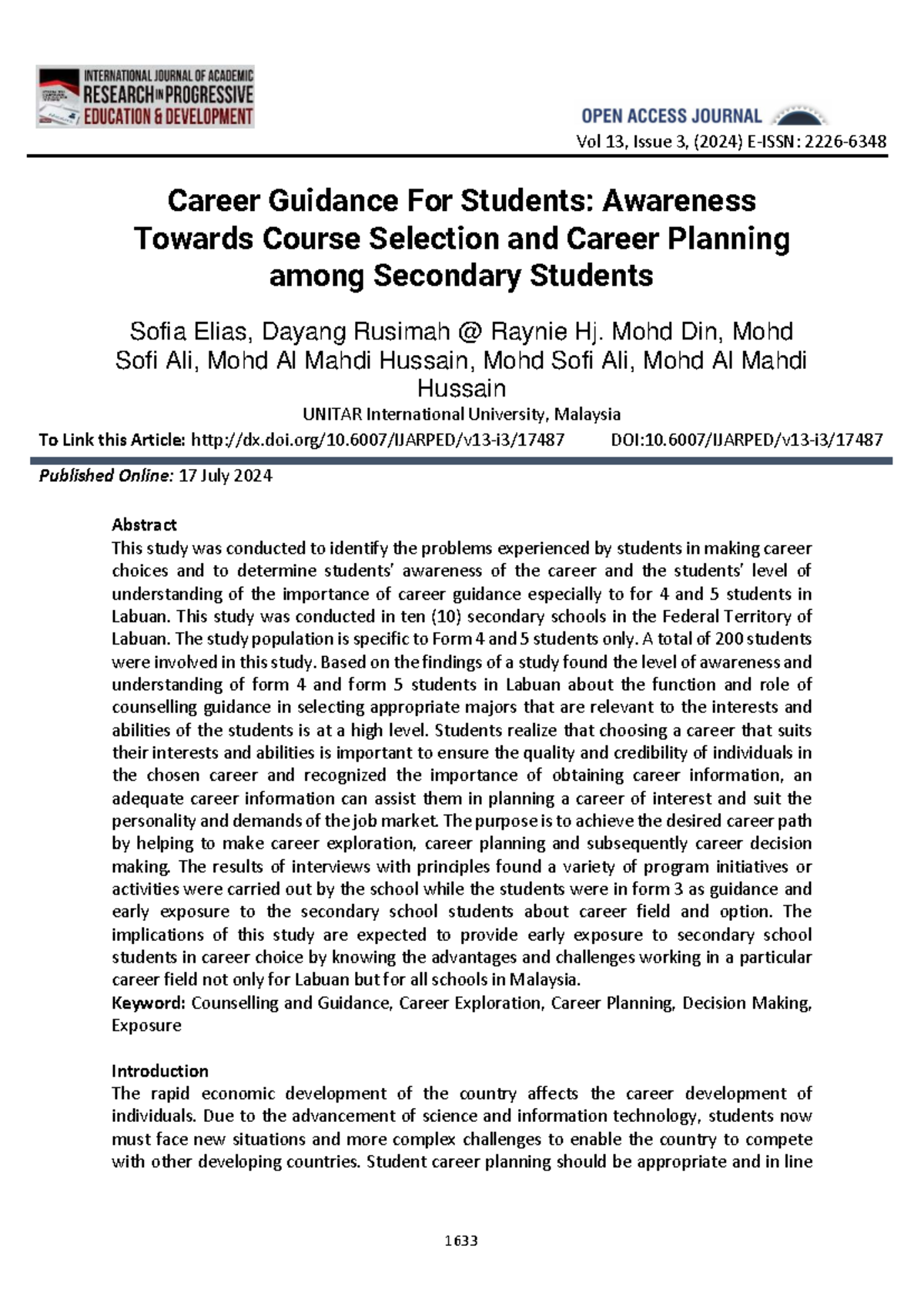Career Guidance for Students: Course Selection & Planning Awareness ...