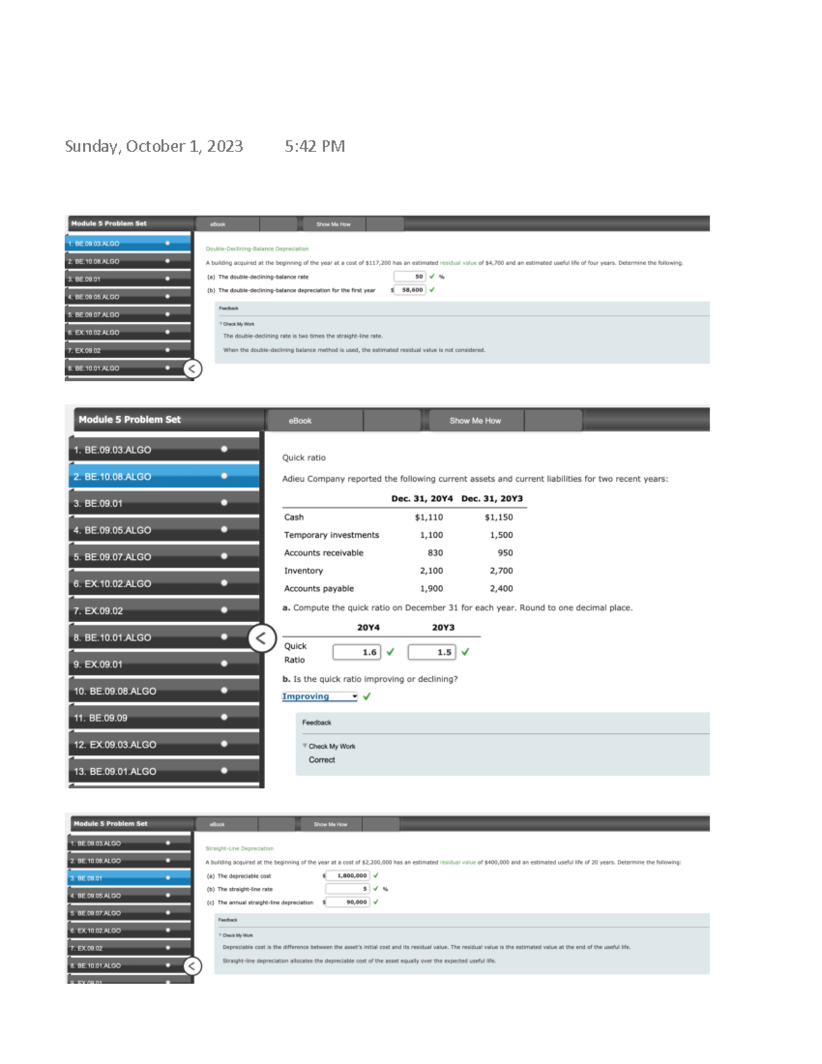 5 problem set - ACC 201 - Sunday, October 1, 2023 5:42 PM - Studocu