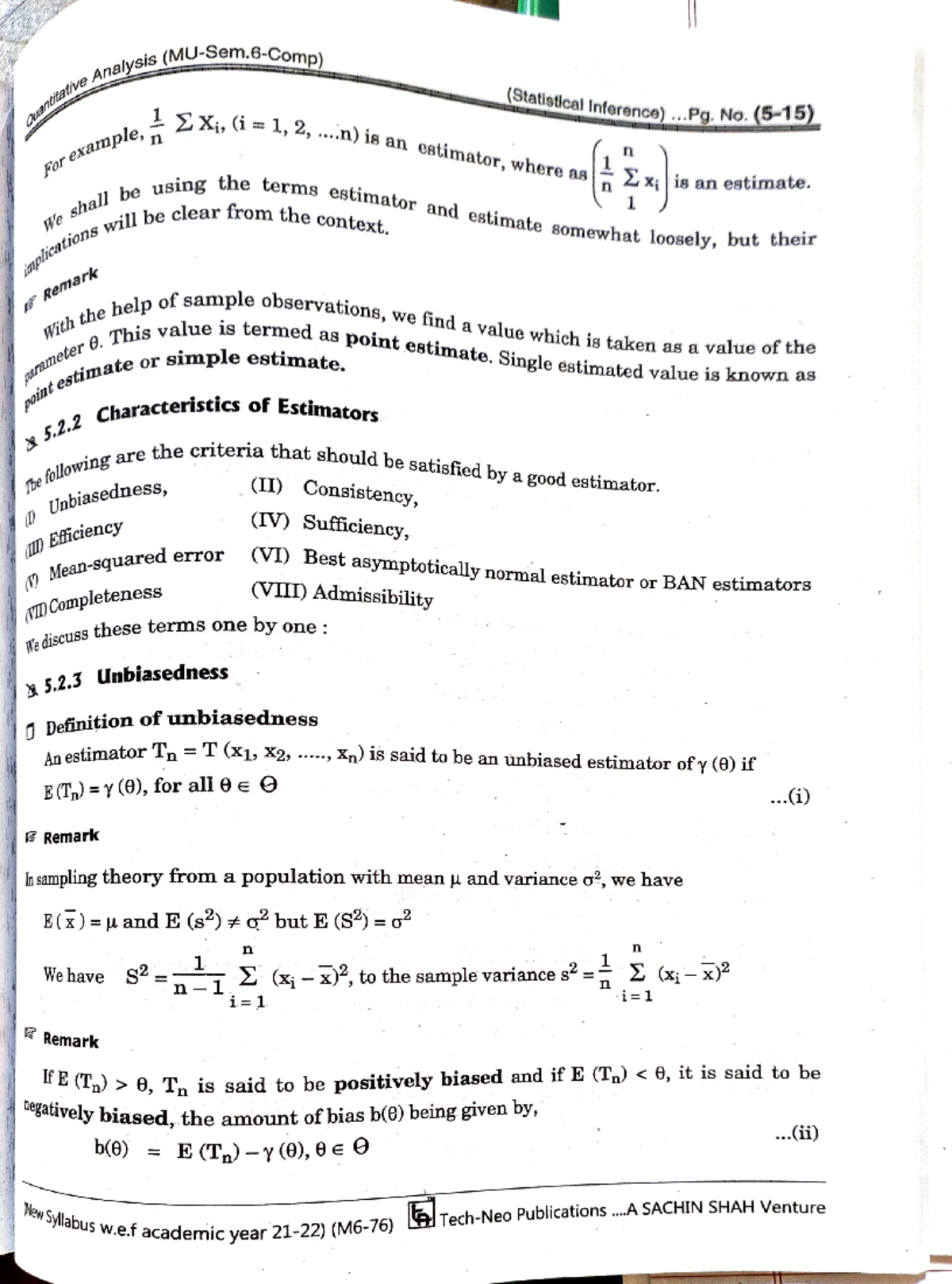 Chapter 5 Analysis - Quantitative Analysis (MU-Sem.6-Comp) - Studocu