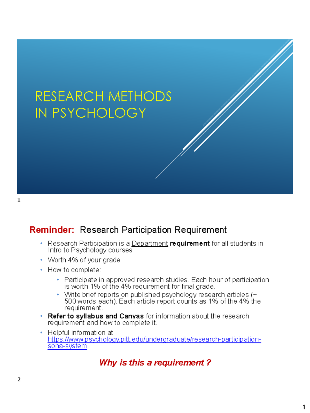 Research Methods in Psychology 1: Understanding Experiments ...