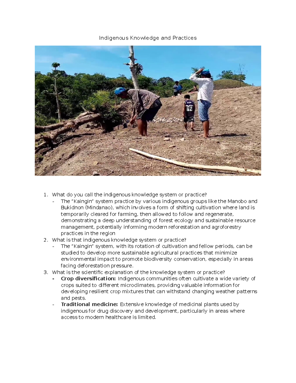 Indigenous Knowledge and Practices - What do you call the indigenous ...