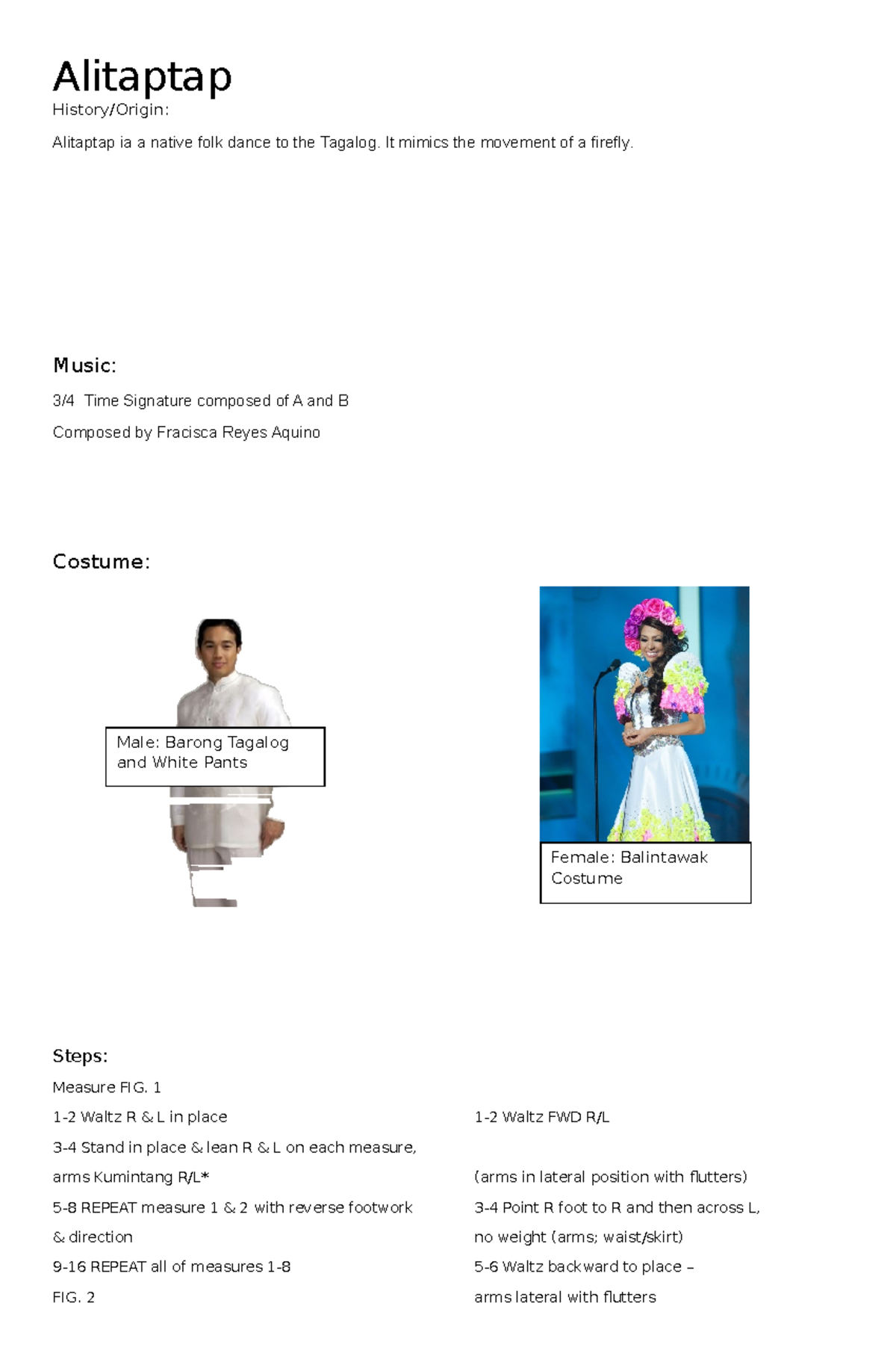 Alitaptap Folk Dance Philippines 12345678 - Alitaptap History/Origin ...