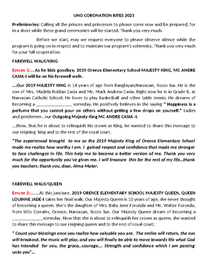 Script FOR Coronation Rites - SCRIPT FOR VALENTINES CORONATION 2019 ...