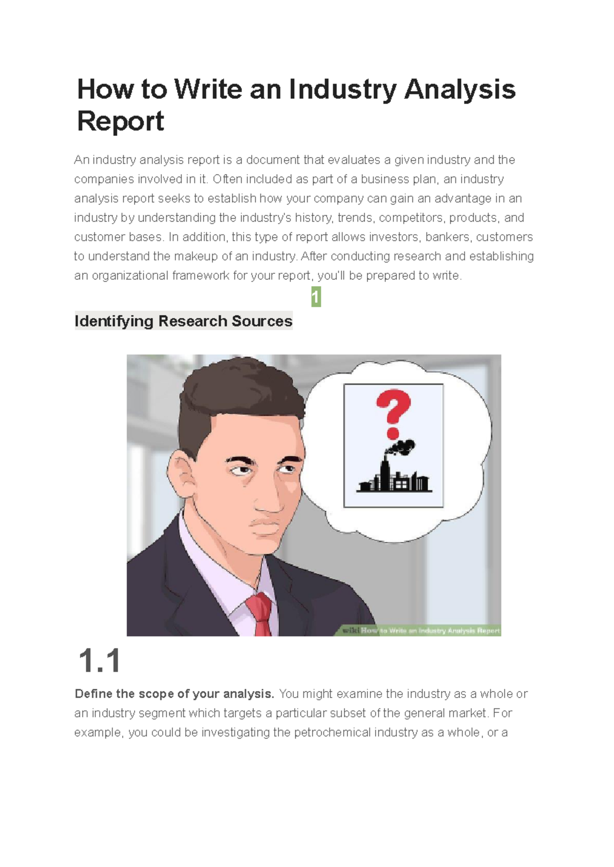 How to Write an Industry Analysis Report: Key Steps & Tips - Studocu