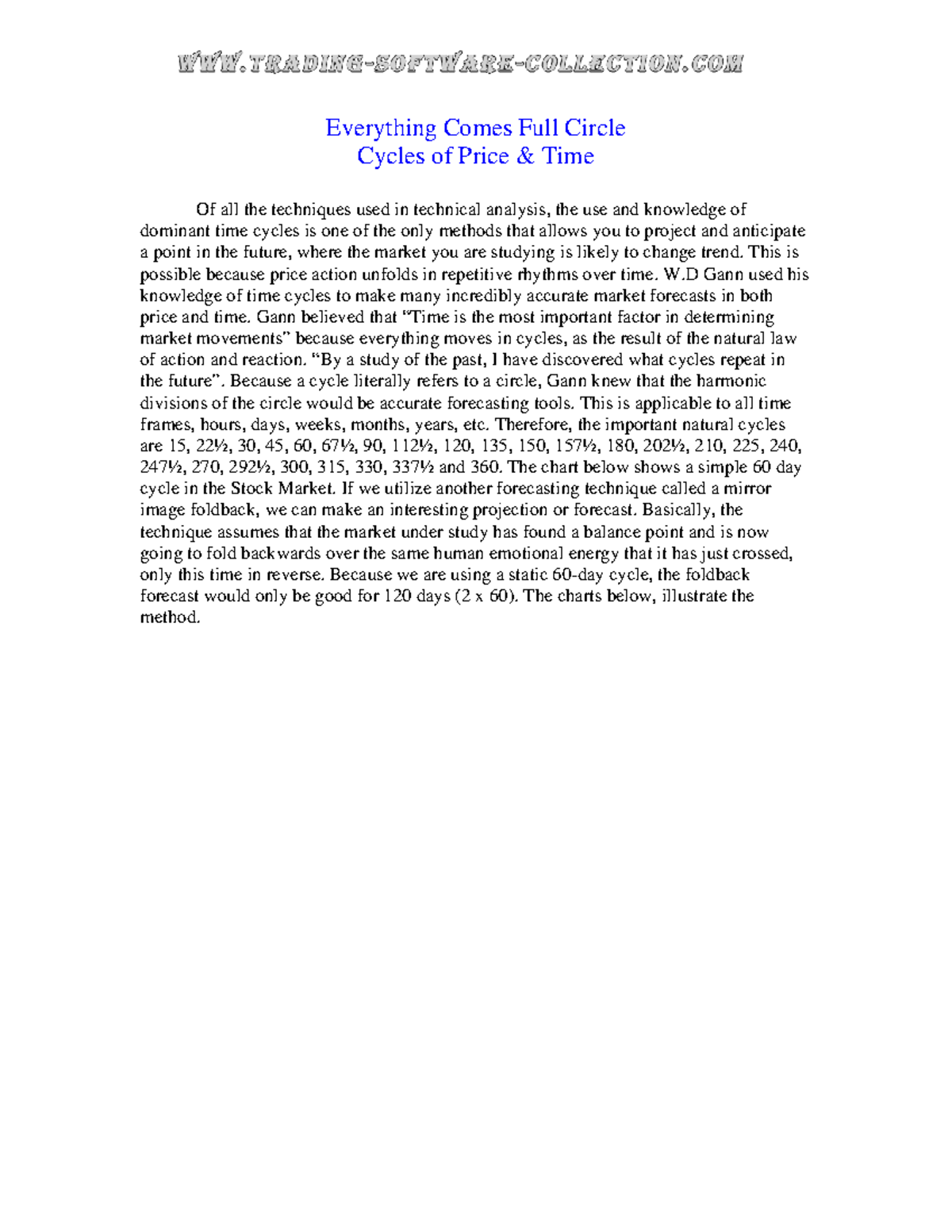 Cycles of Price: Understanding Time in Technical Analysis - Studocu