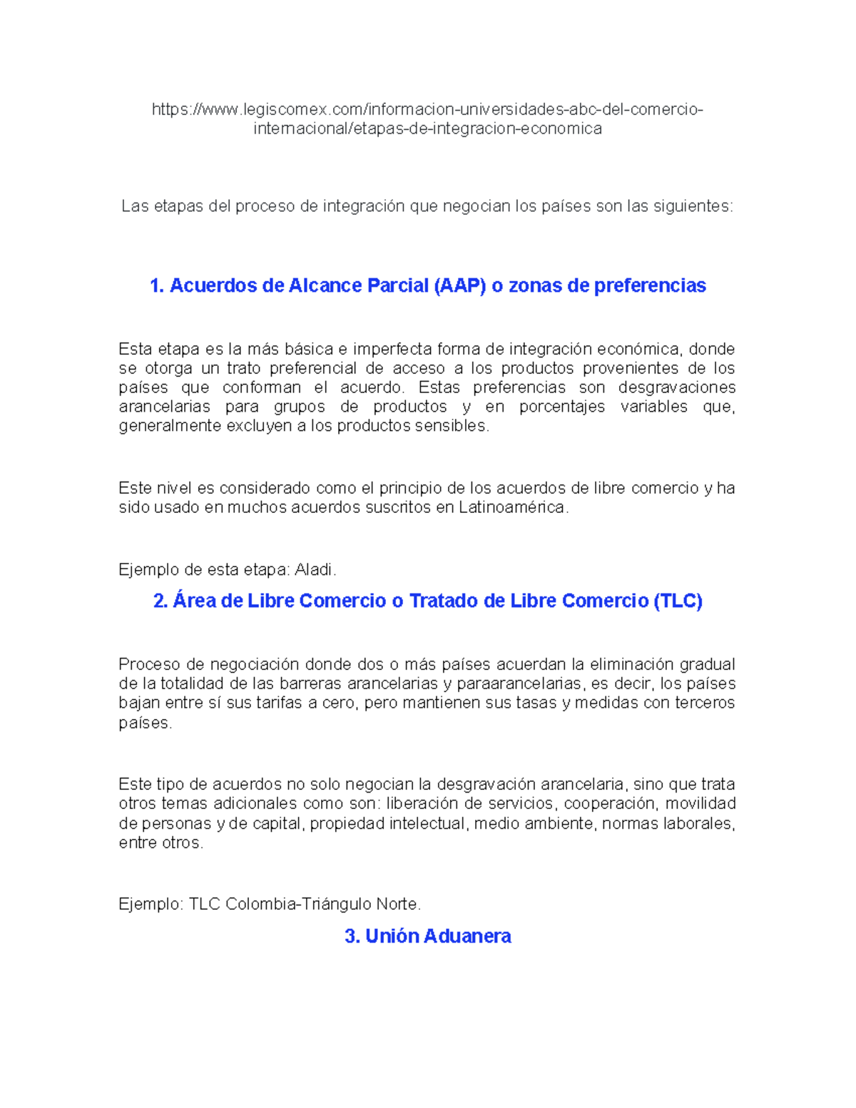 Etapas del Proceso de Integración Económica: Análisis y Ejemplos - Studocu