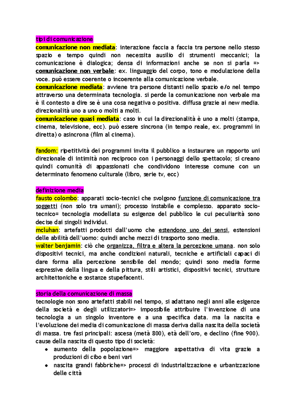 Tipi di Comunicazione e Media: Analisi e Teorie - Corso di Mass Media ...