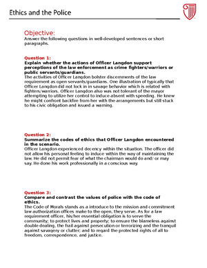 [Solved] What is the primary purpose of the criminal justice system ...