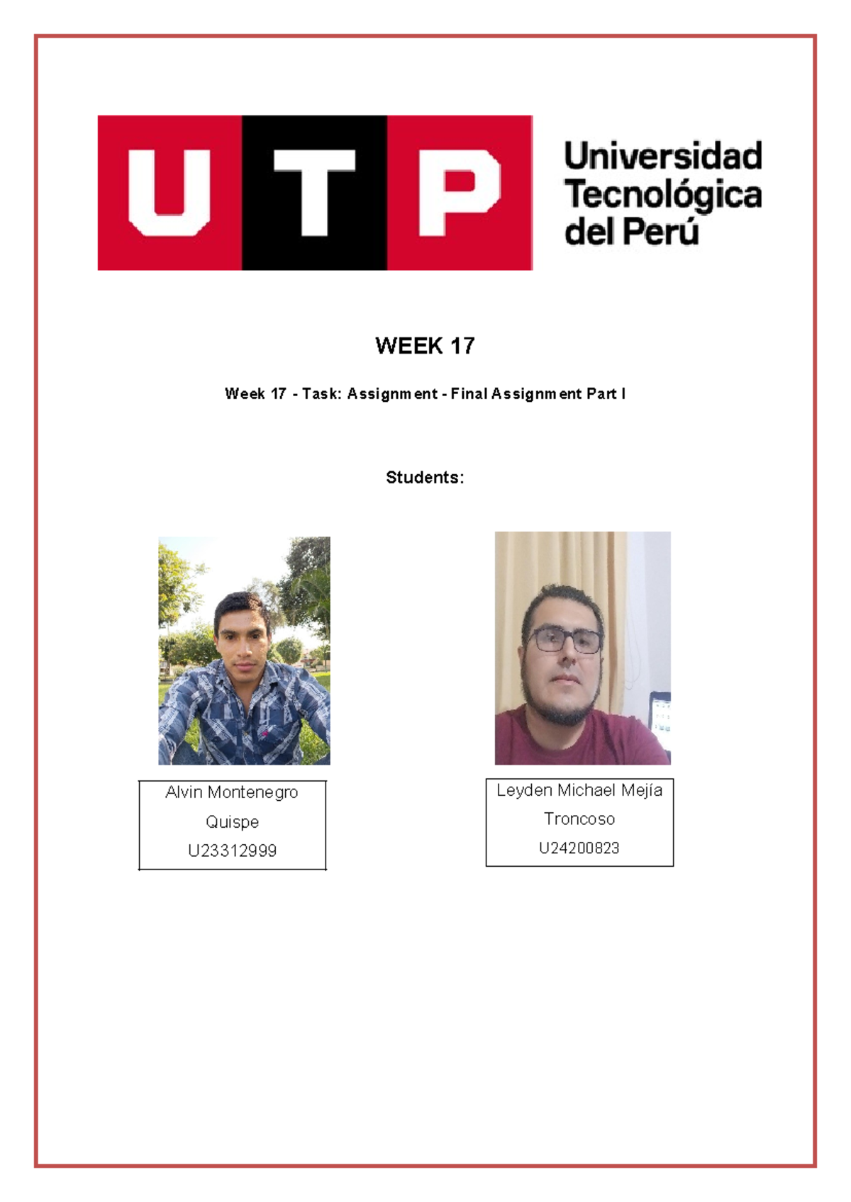WEEK 17: Final Assignment Part I - Práctica Overview - Studocu