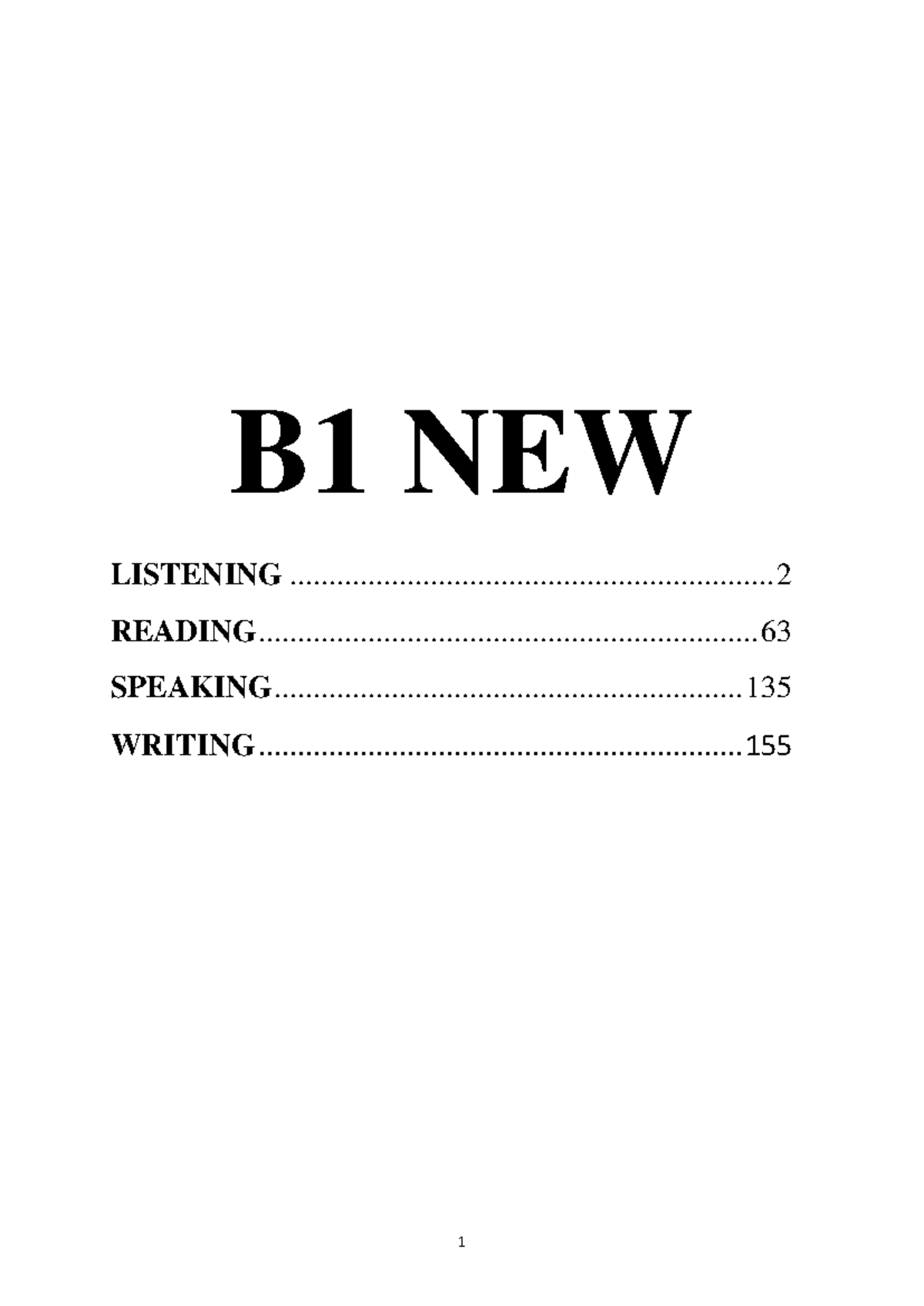 B1 Listening, Reading, Speaking & Writing Guide - Oct 2024 - Studocu