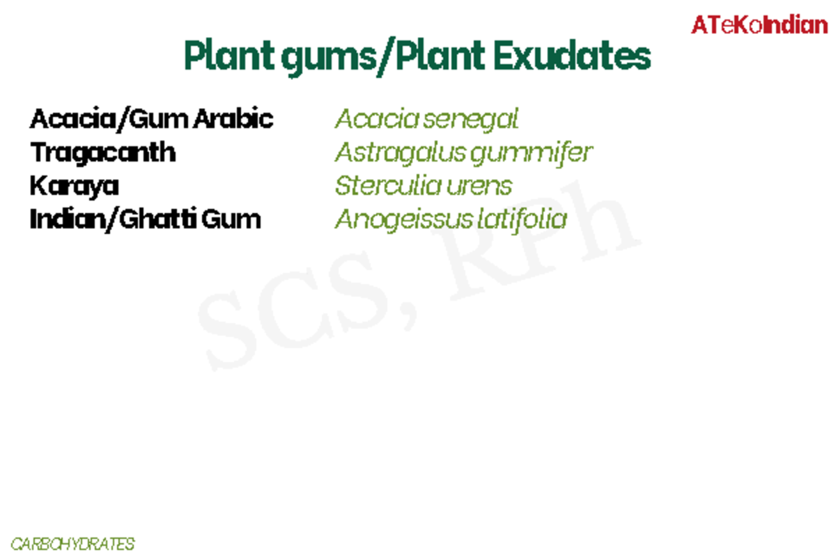 M2 - PCOG Classifications: Plant Exudates and Glycosides Overview - Studocu