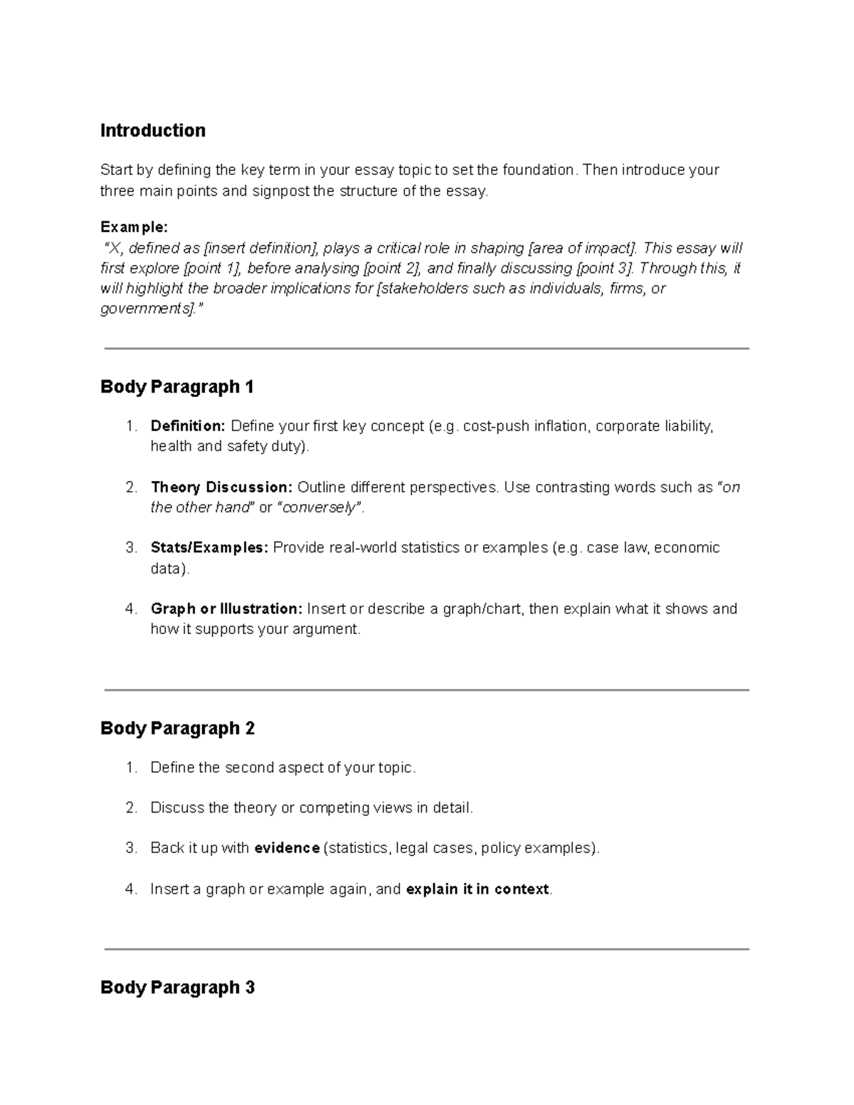 Essay Structure Guide: Key Concepts & Main Points - Studocu