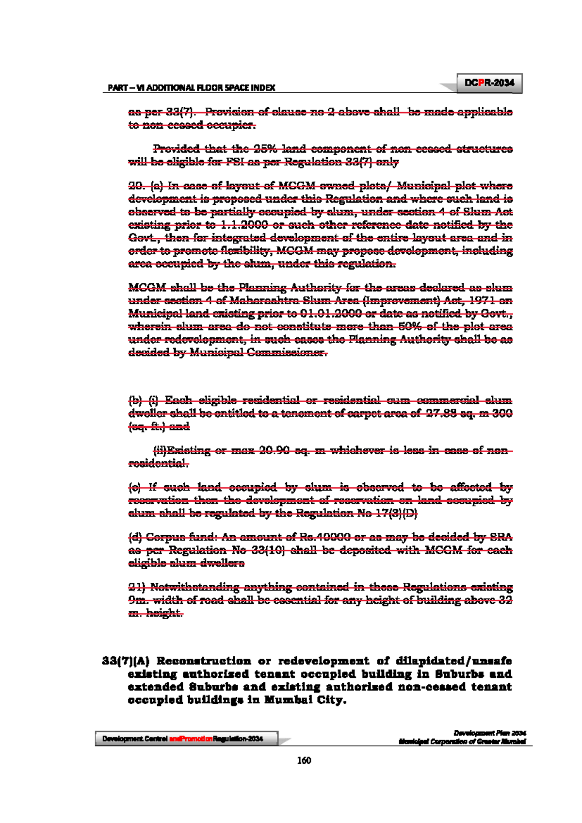 Reconstruction Guidelines for Tenant-Occupied Buildings: DCPR 2034 33(7 ...