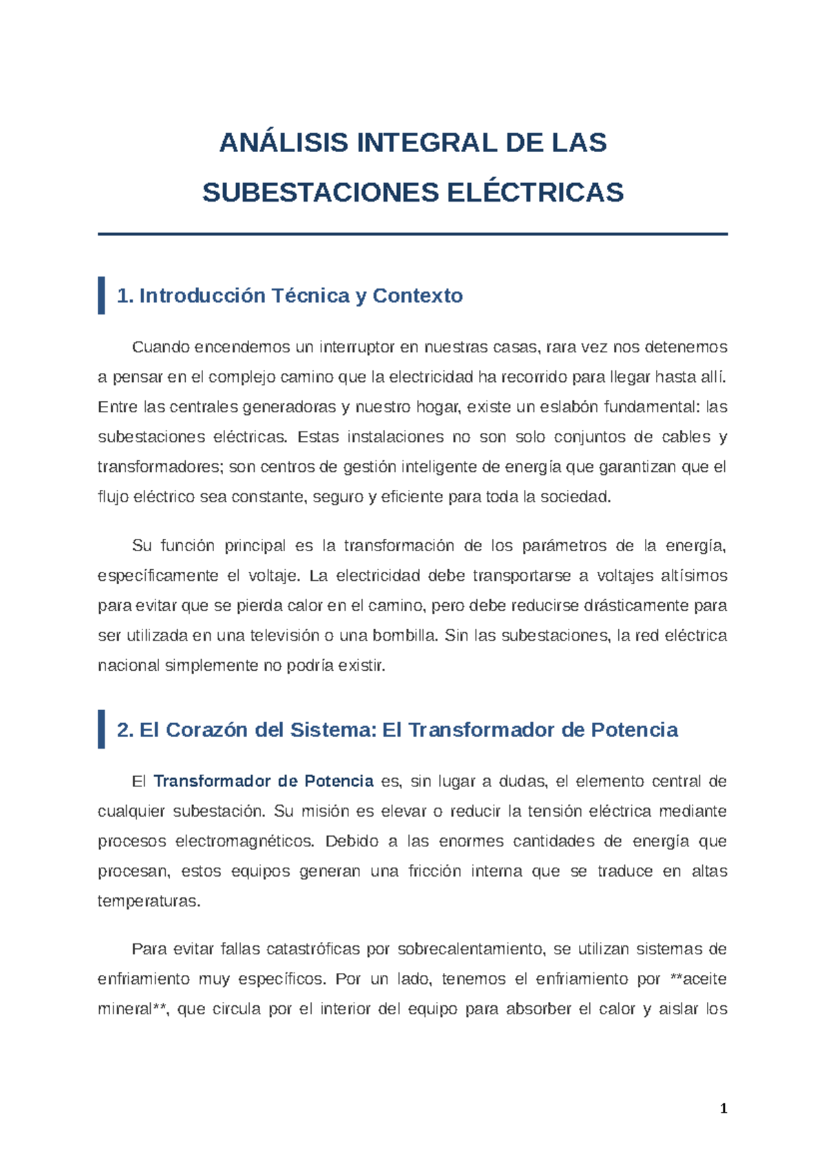 ANÁLISIS INTEGRAL DE SUBESTACIONES ELÉCTRICAS - ENSAYO - Studocu