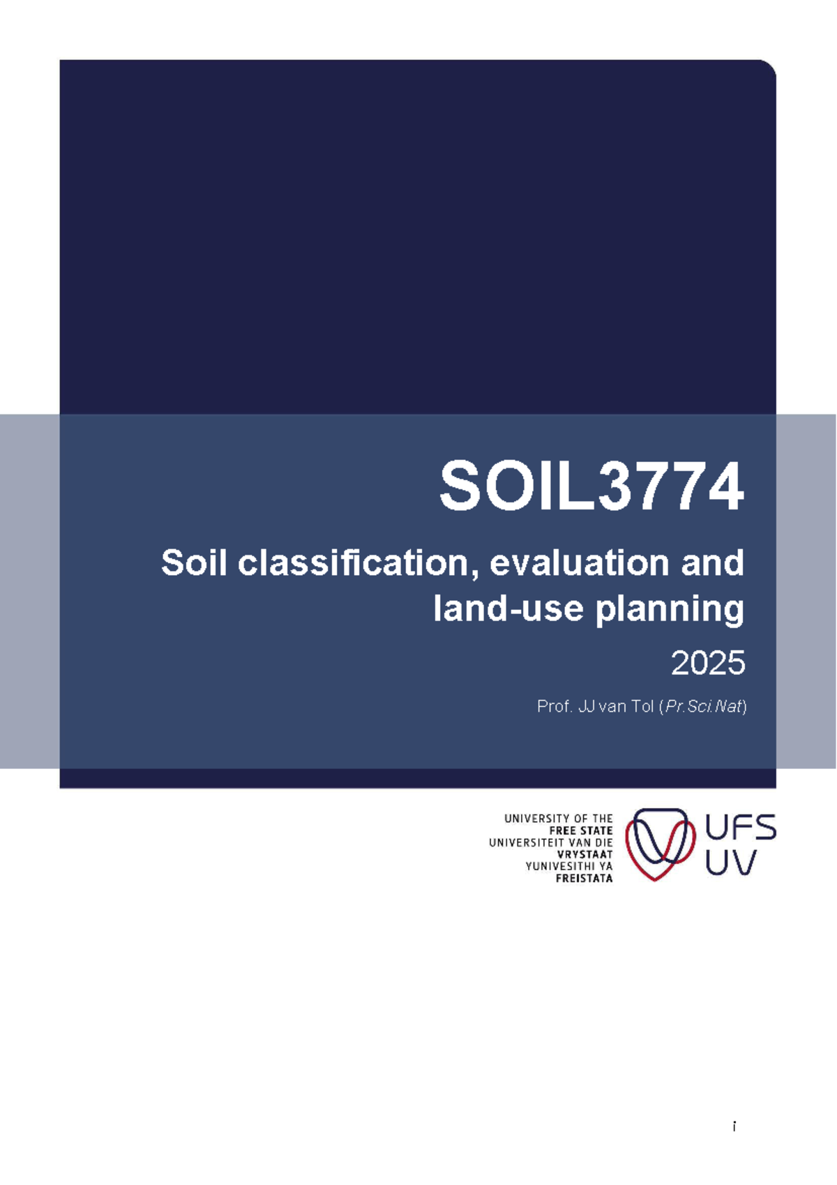 SOIL3774 Soil Classification, Evaluation & Planning Module Guide 2025 ...