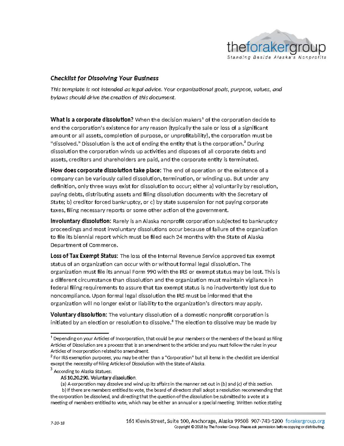 Checklist for Corporate Dissolution: Essential Steps and Guidelines ...