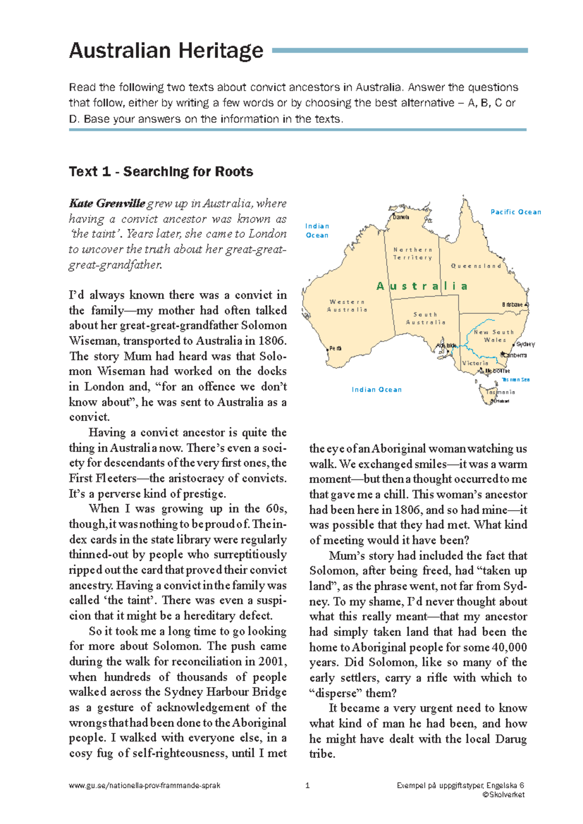 En6 Australian Heritage: Convict Ancestors and Their Legacy - Studocu
