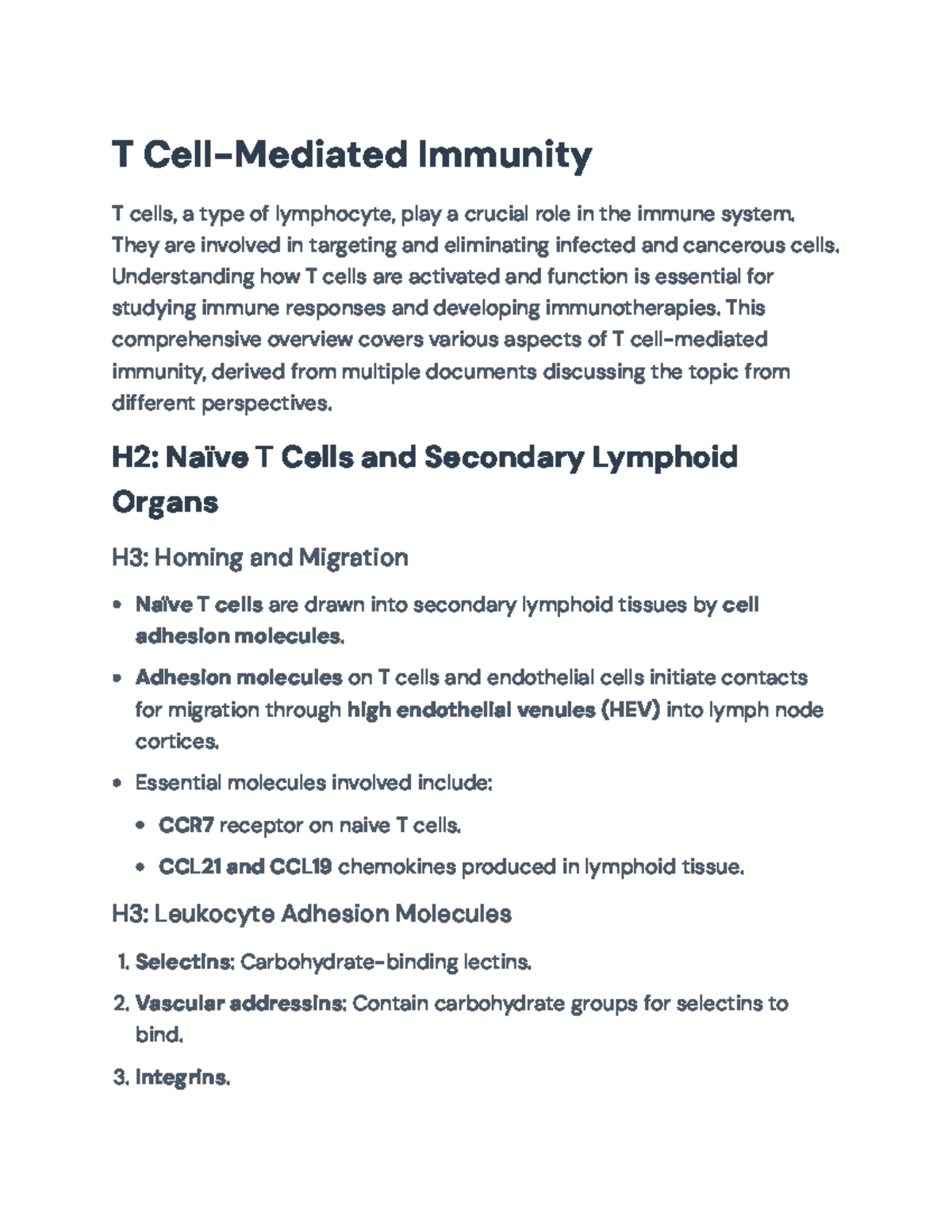 T Cell-Mediated Immunity Overview: Activation, Functions, and ...