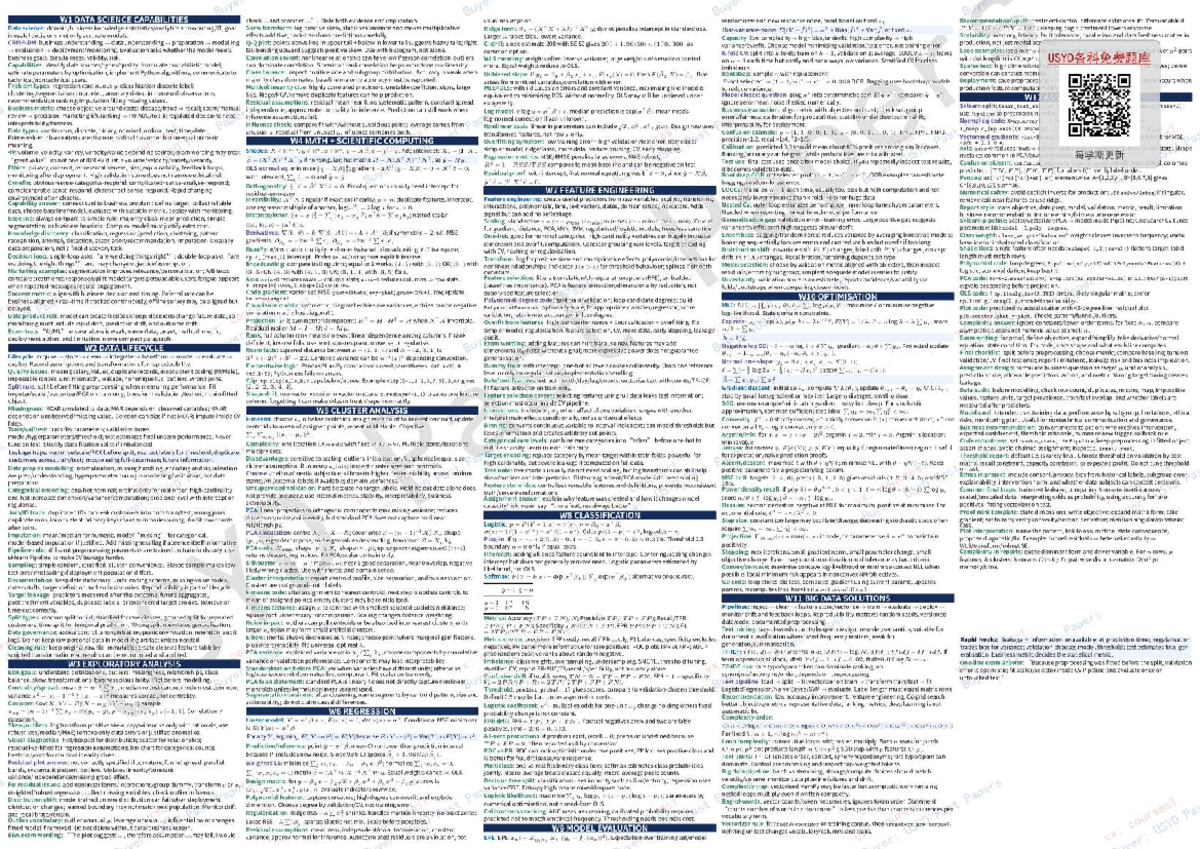 Buss6002 26S1 Final Exam Cheat Sheet: Key Concepts and Techniques - Studocu