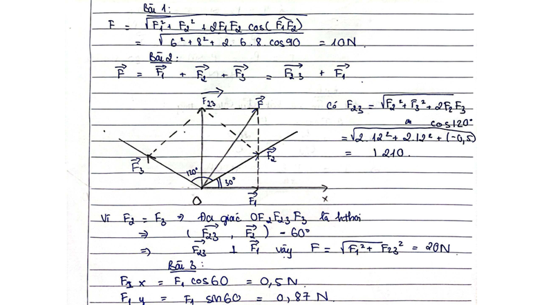 Physics Problem Set: Bai 1, Bai 2, Bai 3 Solutions (2024) - Studocu
