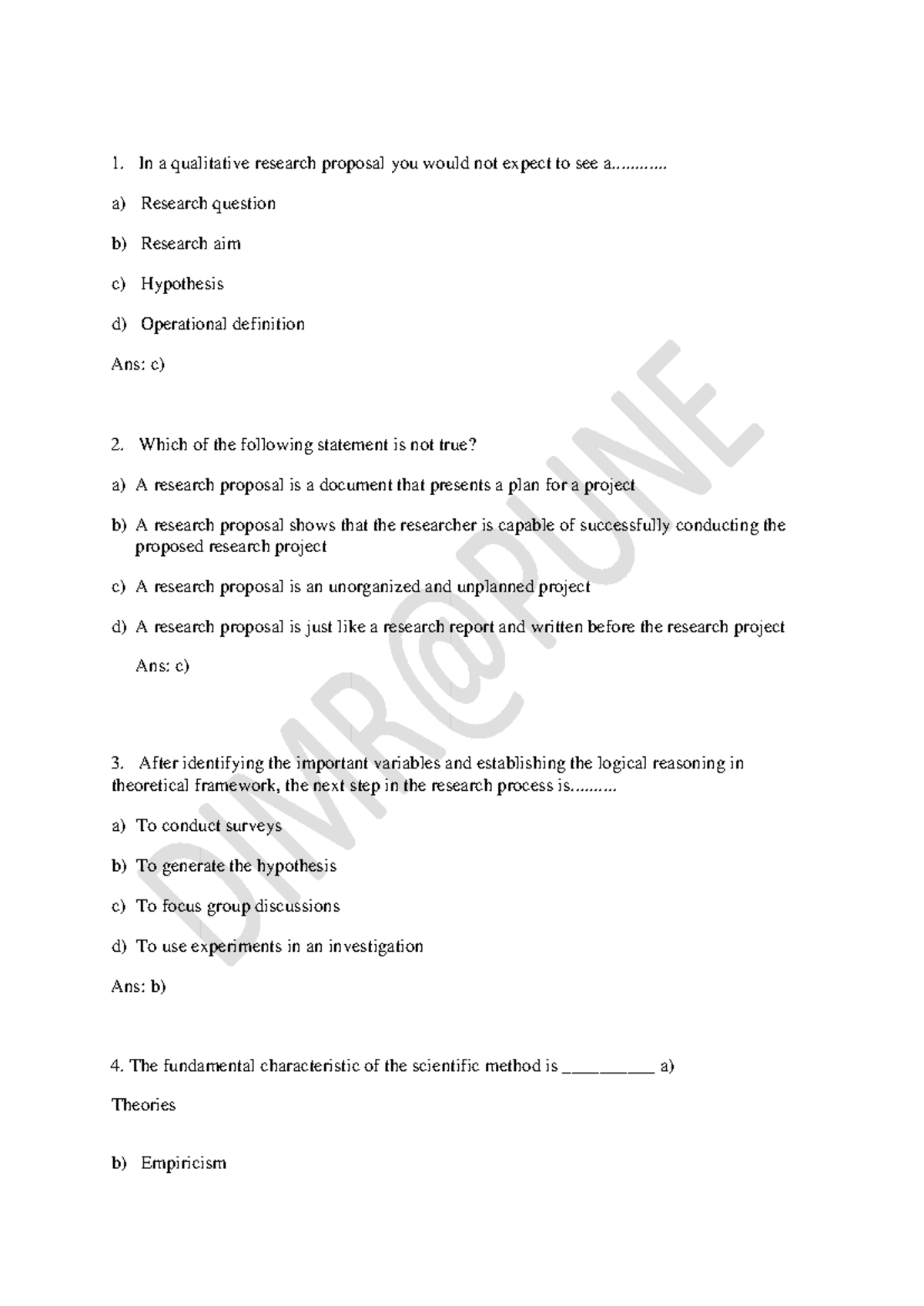 Mcqs-on-BRM - mcq - In a qualitative research proposal you would not ...