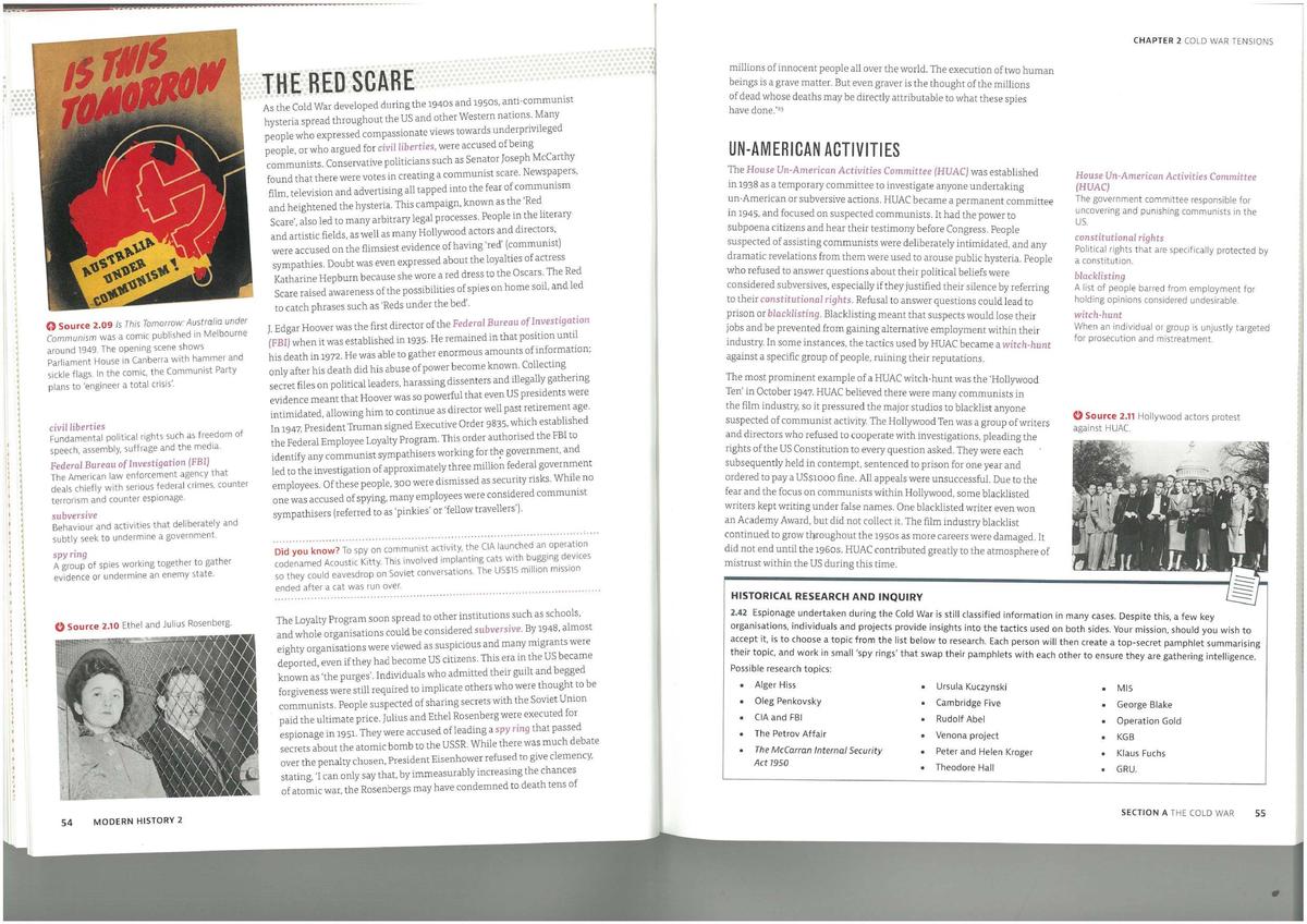 CHAPTER 2 HTAV McCarthyism: The Red Scare and Its Impact on Society ...