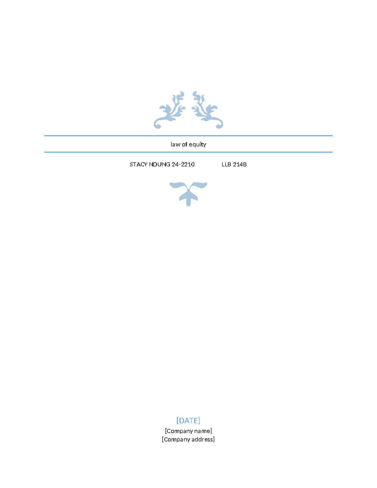 Equity Takeaway Assignment: LLB 214B Analysis of Contractual Intentions ...