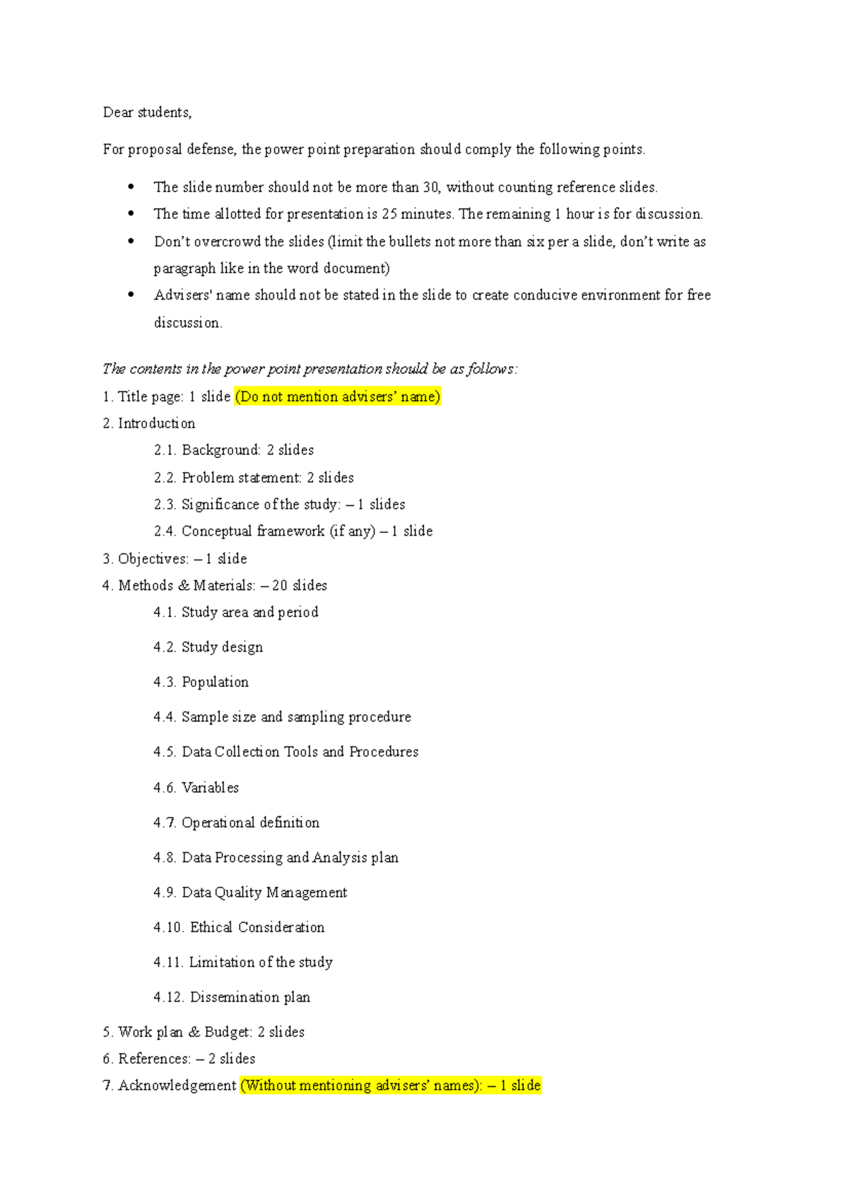 Proposal Defense: PowerPoint Prep Guidelines for Success - Studocu