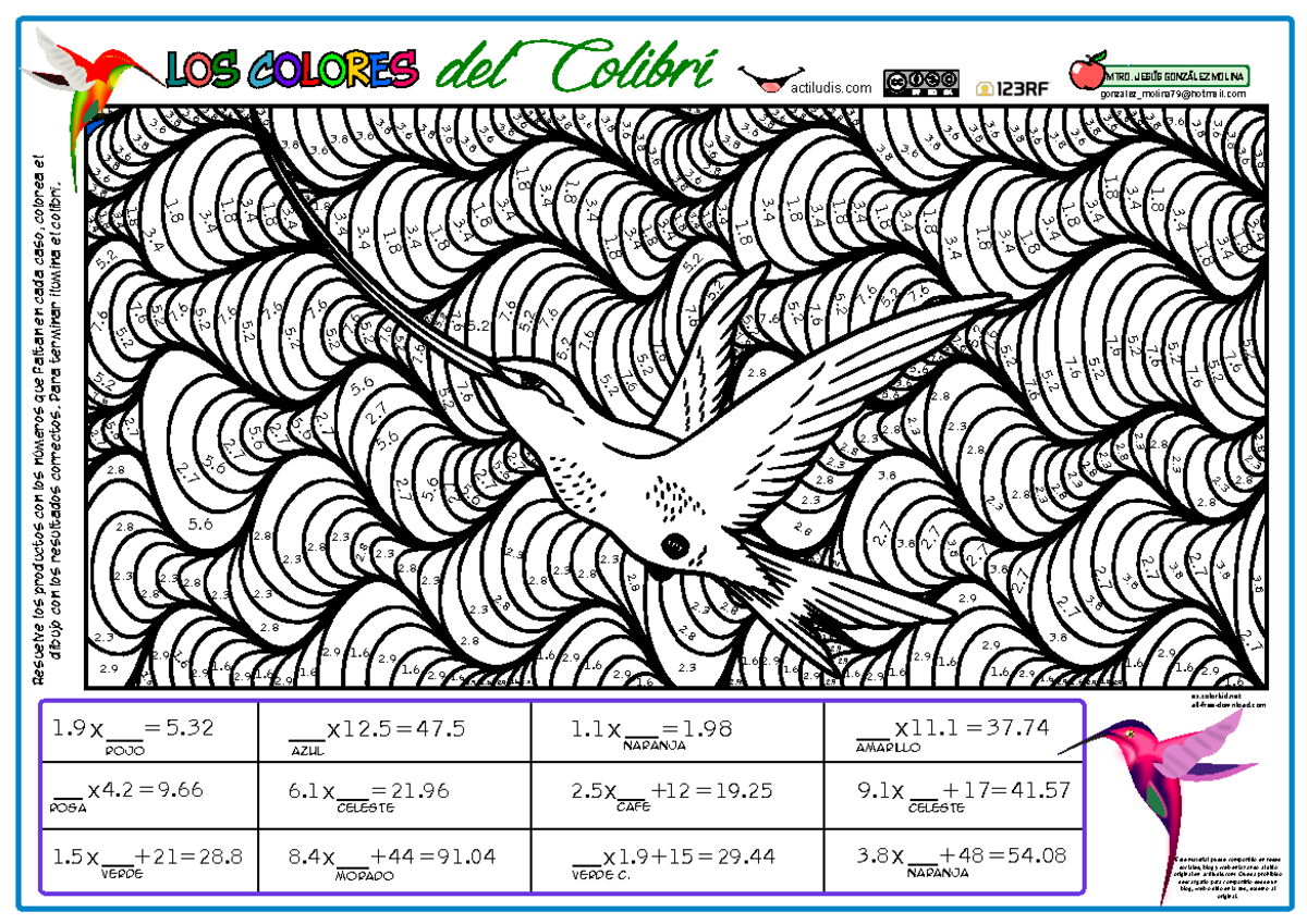 02-Los-colores-del-colibrí byn - ROJO LOS COLORES actiludis gonzalez ...