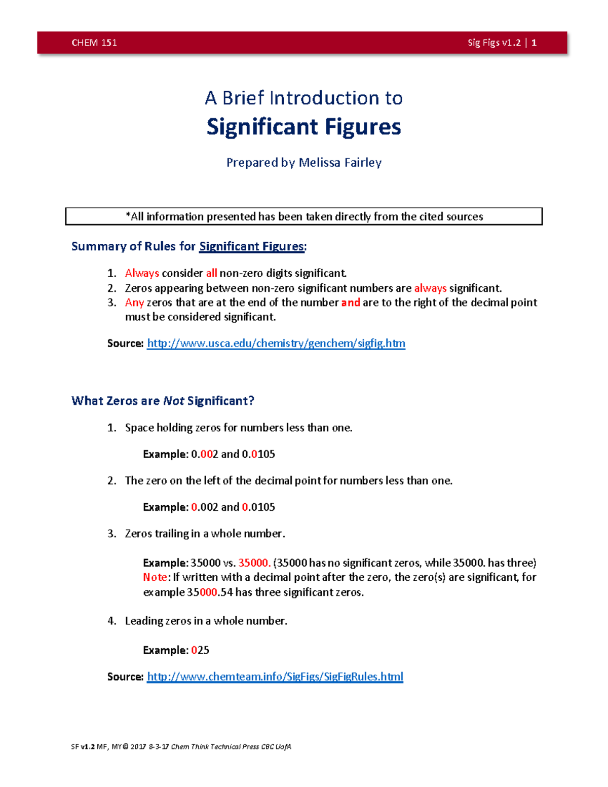 CHEM 151: Understanding Significant Figures - Rules & Applications ...