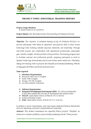 MERN Report - I Social Media App A Project Report submitted partial fulfillment of the ...