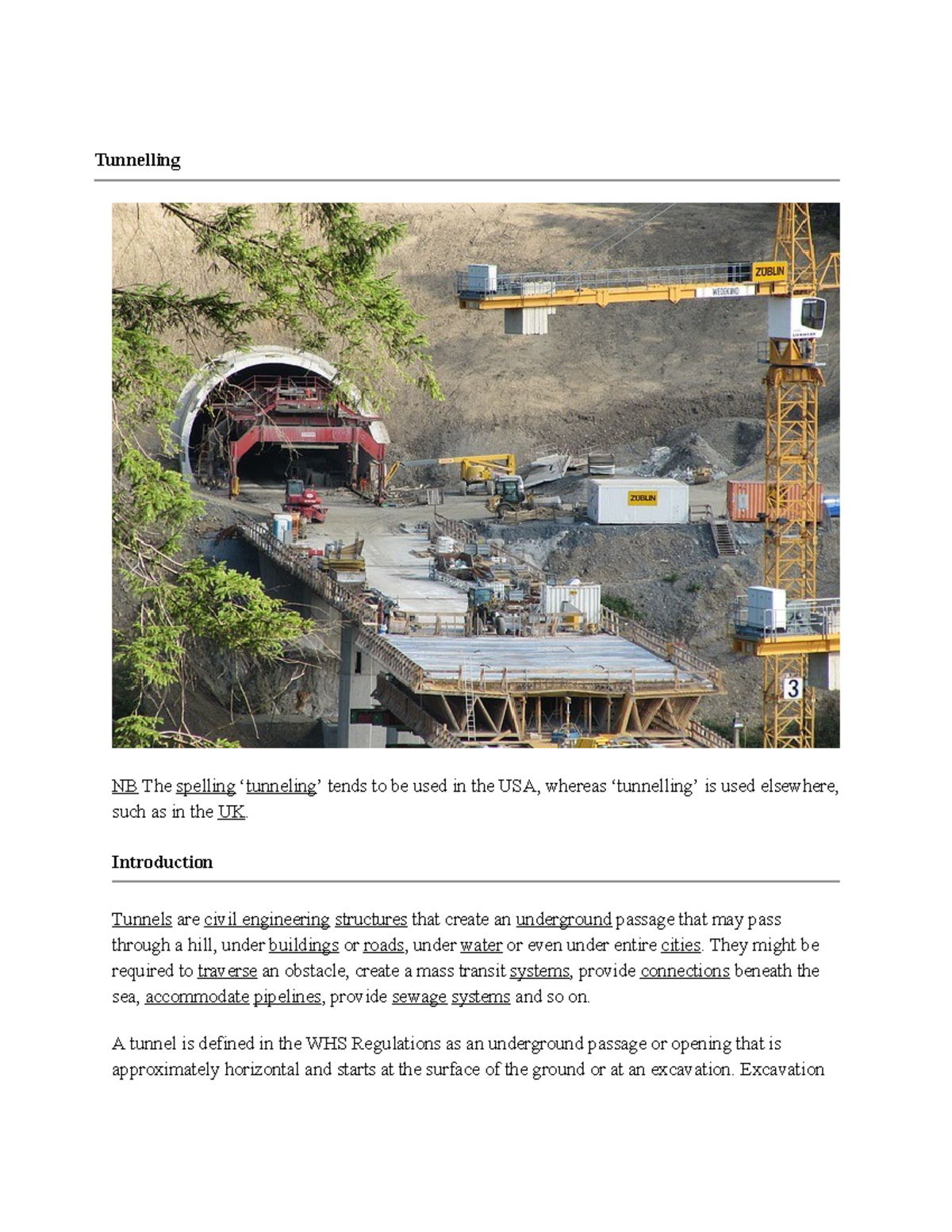 Tunnelling Techniques and Safety Considerations - TUN-3 Lecture Notes ...