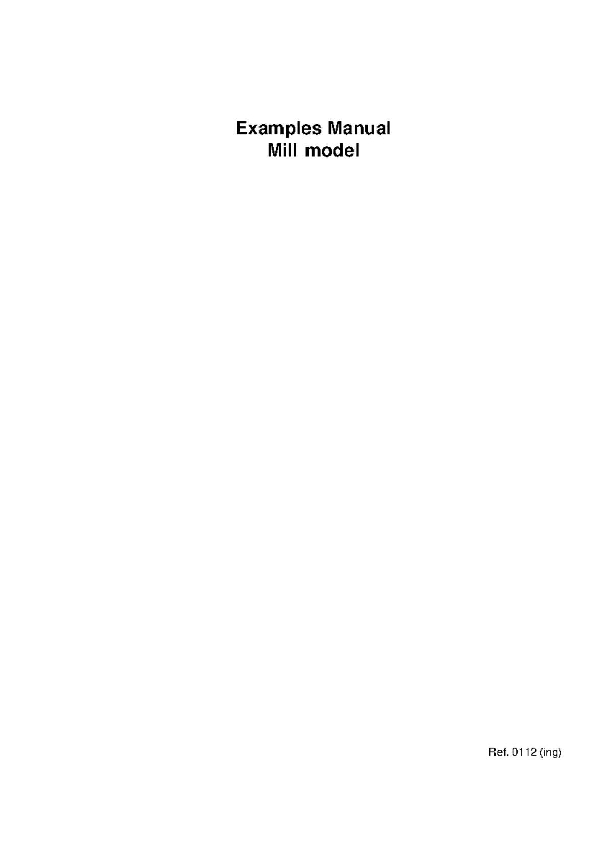 FAGOR Control Milling Machine Examples Manual Ref. 0112 - Studocu