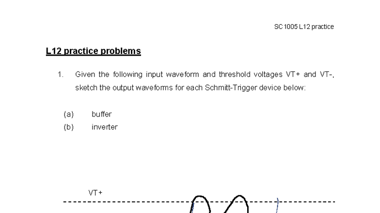SC1005 L12 Practice Problems and Solutions - Studocu