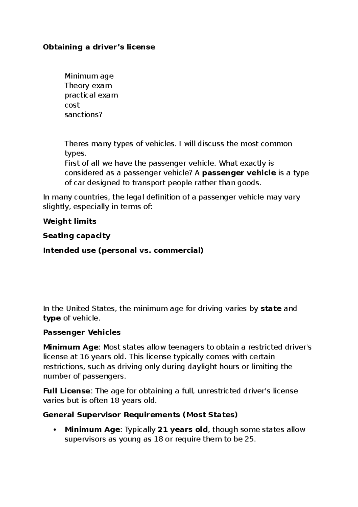 Obtaining a Driver's License: Age, Exams, and Vehicle Types Explained ...