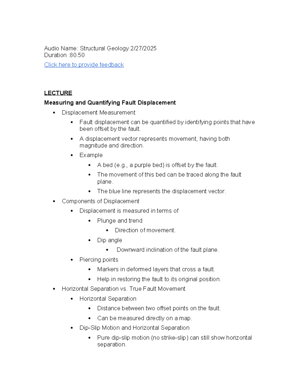 Structural Geology Notes: Measuring Fault Displacement and Deformation ...