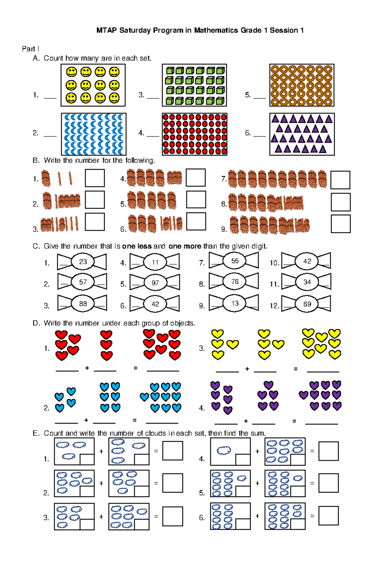 MTAP G1S1 Student COPY - Math exercises - MTAP Saturday Program in ...