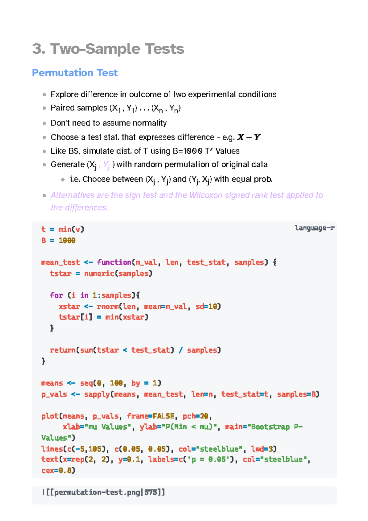 L3. Two-Sample Tests: Permutation and Correlation Analysis - Studeersnel