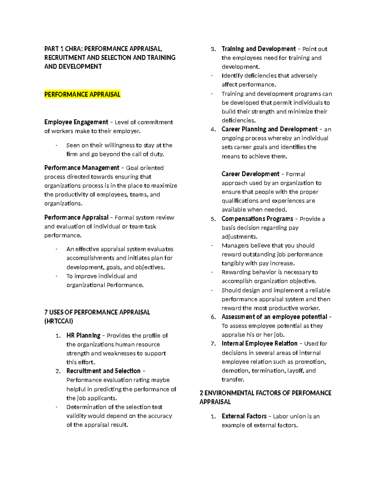CHRA Performance Appraisal, Recruitment, Selection & Training Insights ...