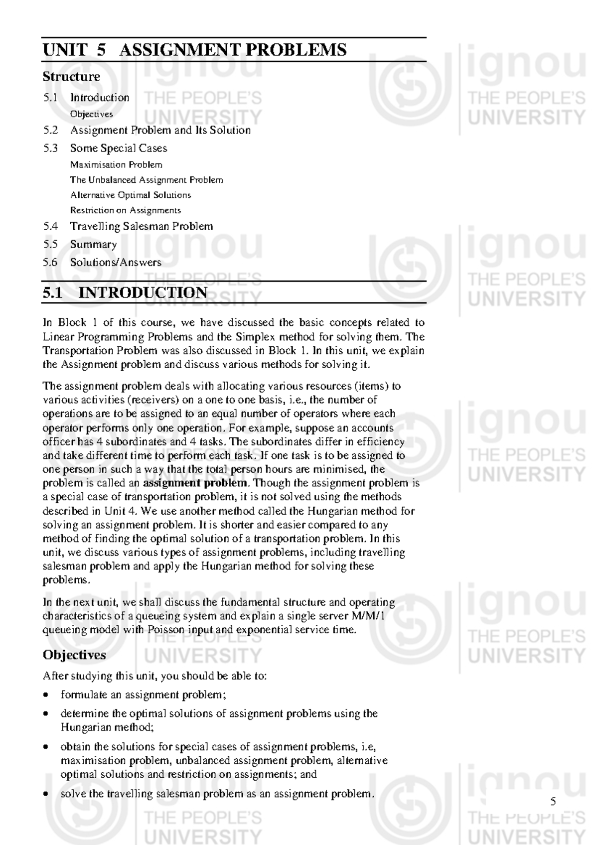 Optimisation Techniques-II: Assignment Problems & Hungarian Method ...