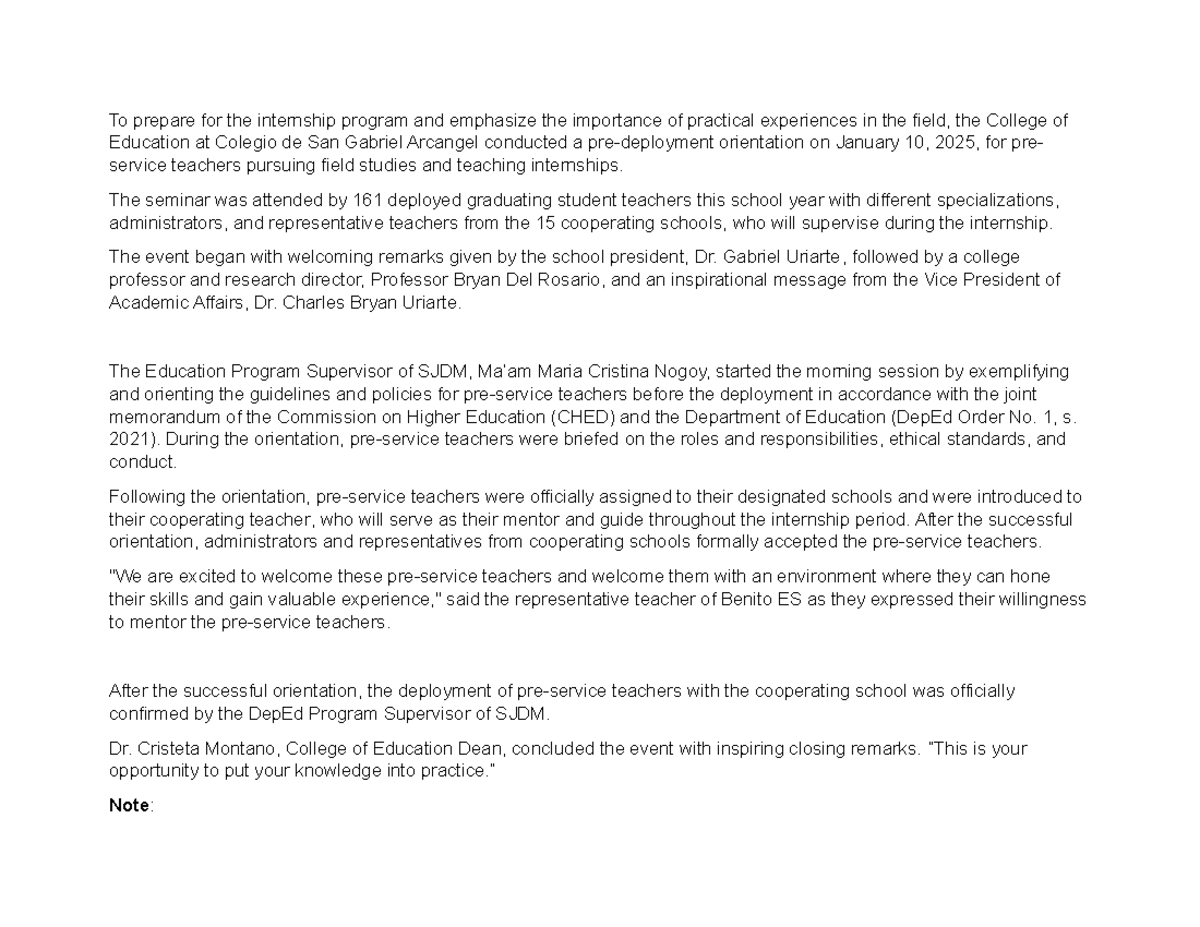 Pre-deployment-copyedited by Auxcel Dasilao - To prepare for the ...