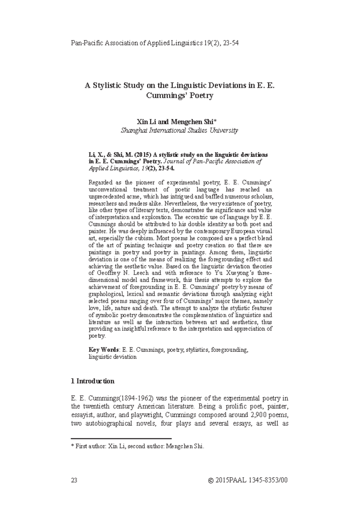 EJ1092438 - English Studies: Linguistic Insights and Analysis - Studocu